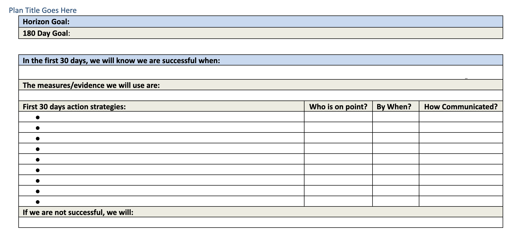 Free 30/60/90 Day Plan Template for New Principals