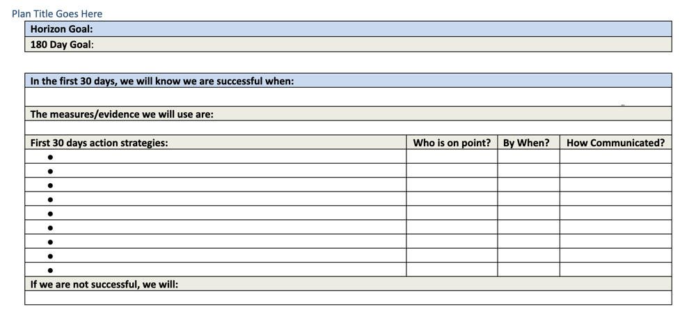 Free 30/60/90 Day Plan Template for New Principals